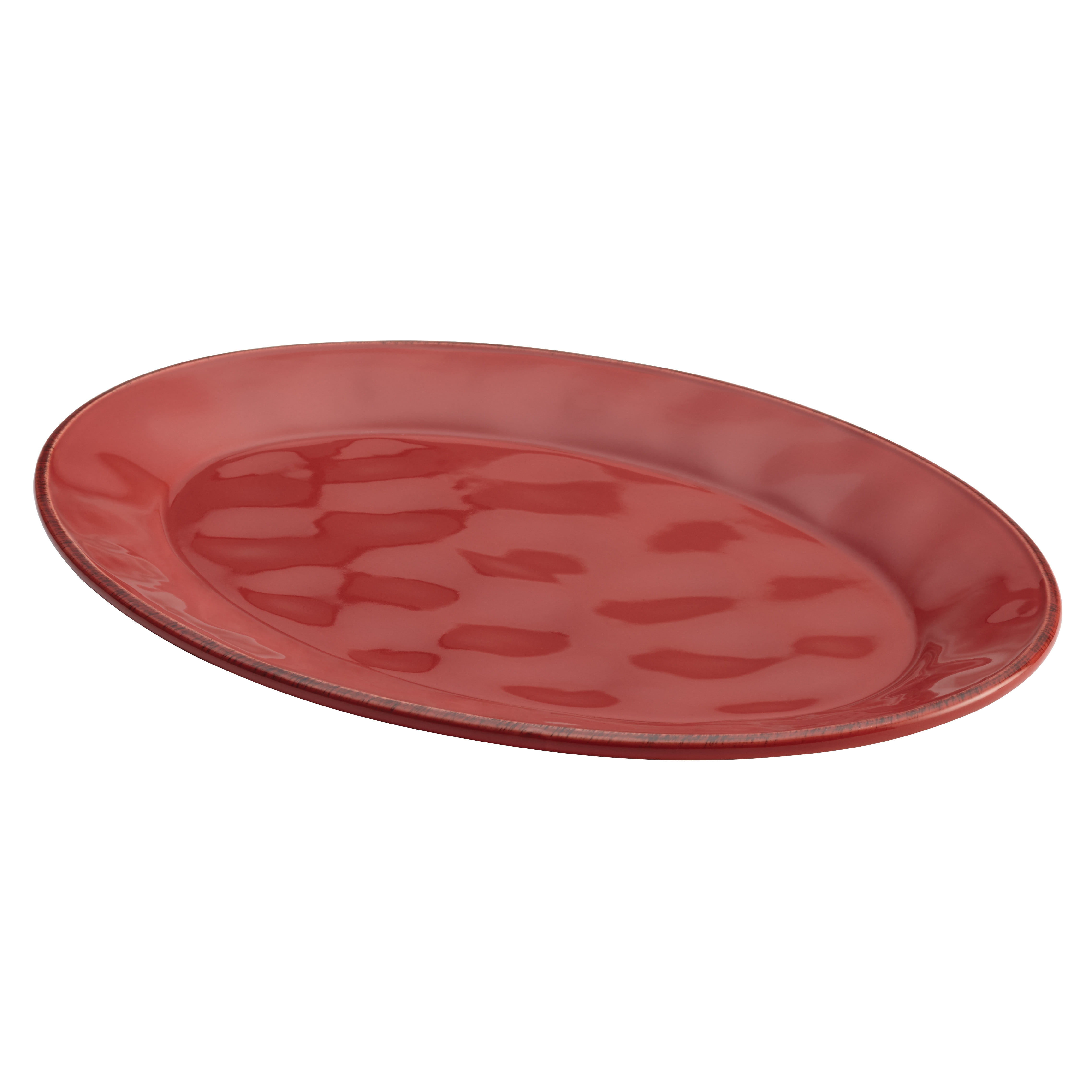 Rachael Ray 10 x 14-Inch Cucina Serveware Platter, Cranberry Red ...