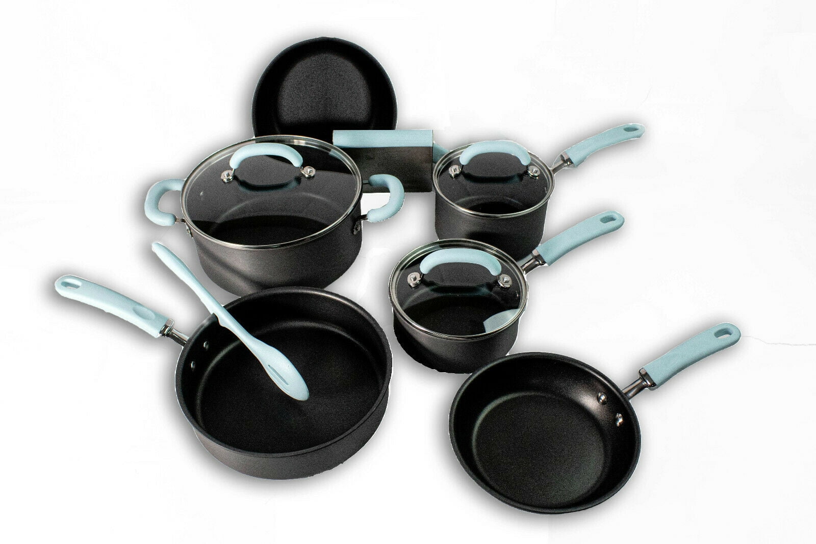 Rachael Ray 11-Piece Hard Anodized Aluminum Cookware Set, Gray ...