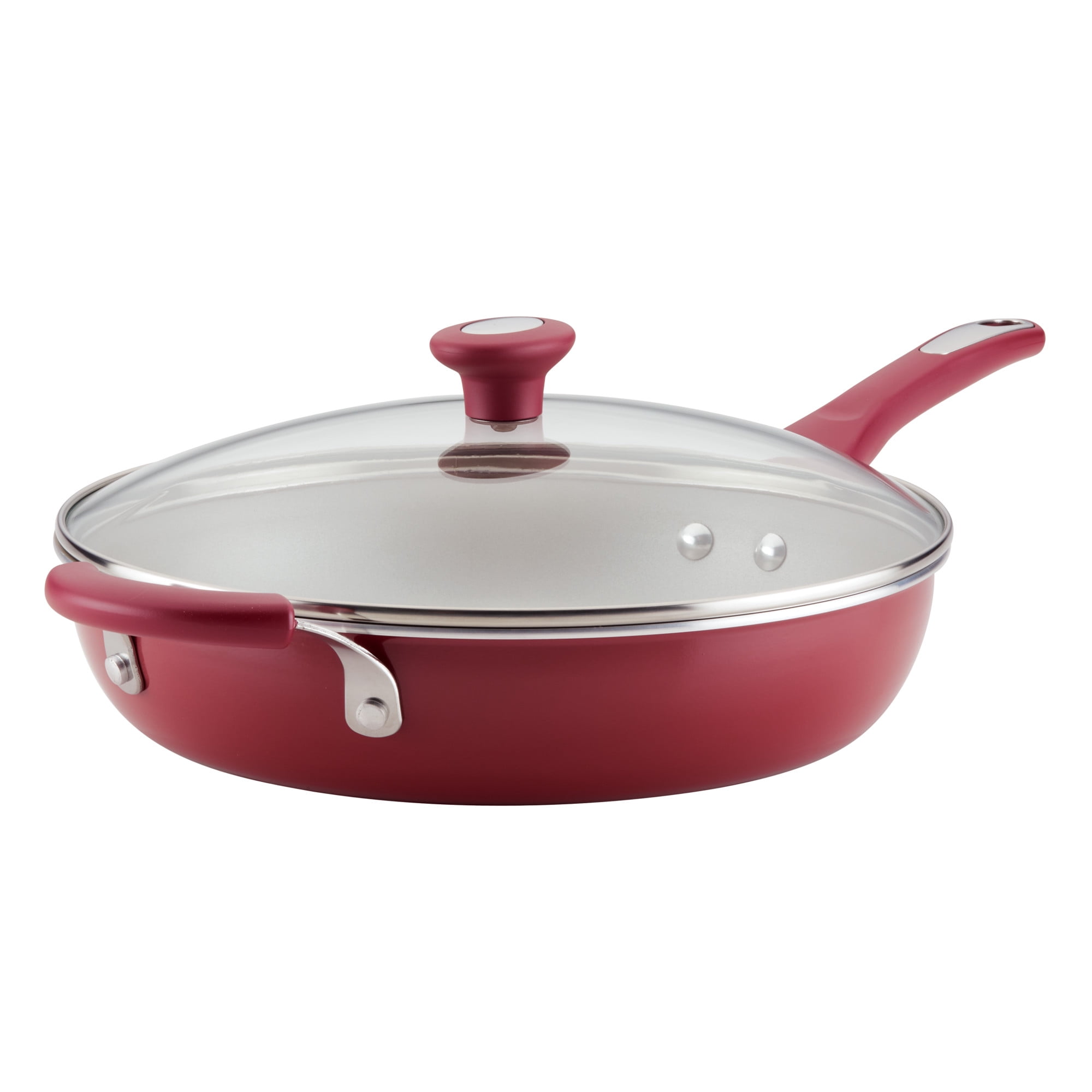 Rachael Ray 12-Inch Get Cooking! Aluminum Nonstick Deep Frying Pan with ...