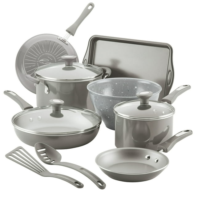 Rachael Ray 12-Piece Get Cooking Nonstick Pots and Pans Set/Cookware ...