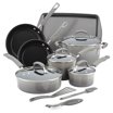 Sophia & William Kitchen Set, 17pc Granite Non-stick Aluminum Cookware ...