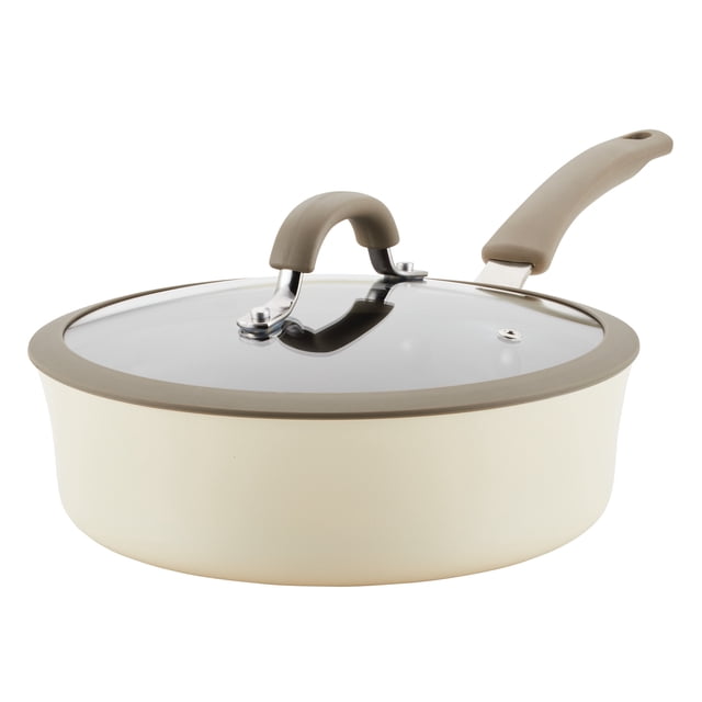 Rachael Ray Cook + Create 3 Qt Aluminum Nonstick Sauté Pan with Lid ...