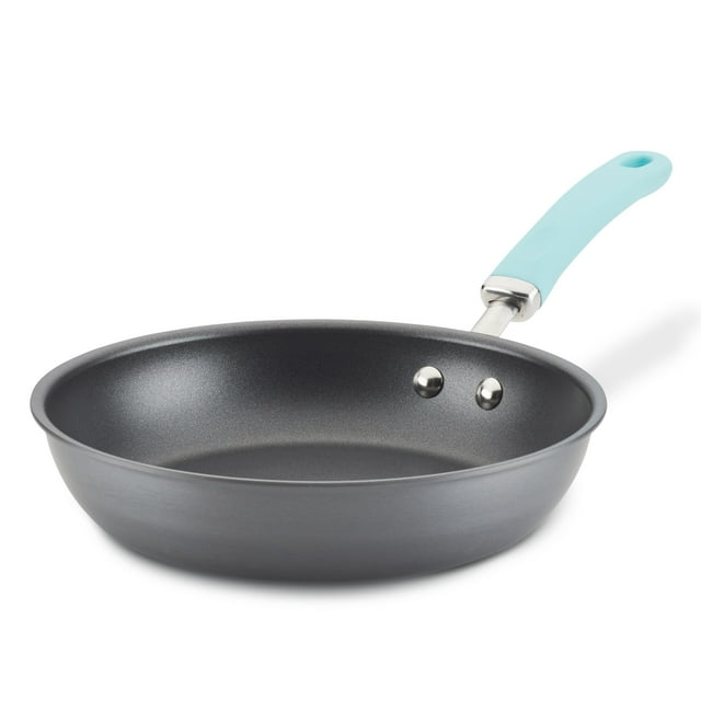Rachael Ray 10.25" Nonstick Deep Frying Pan, Oven Safe, Light Blue ...
