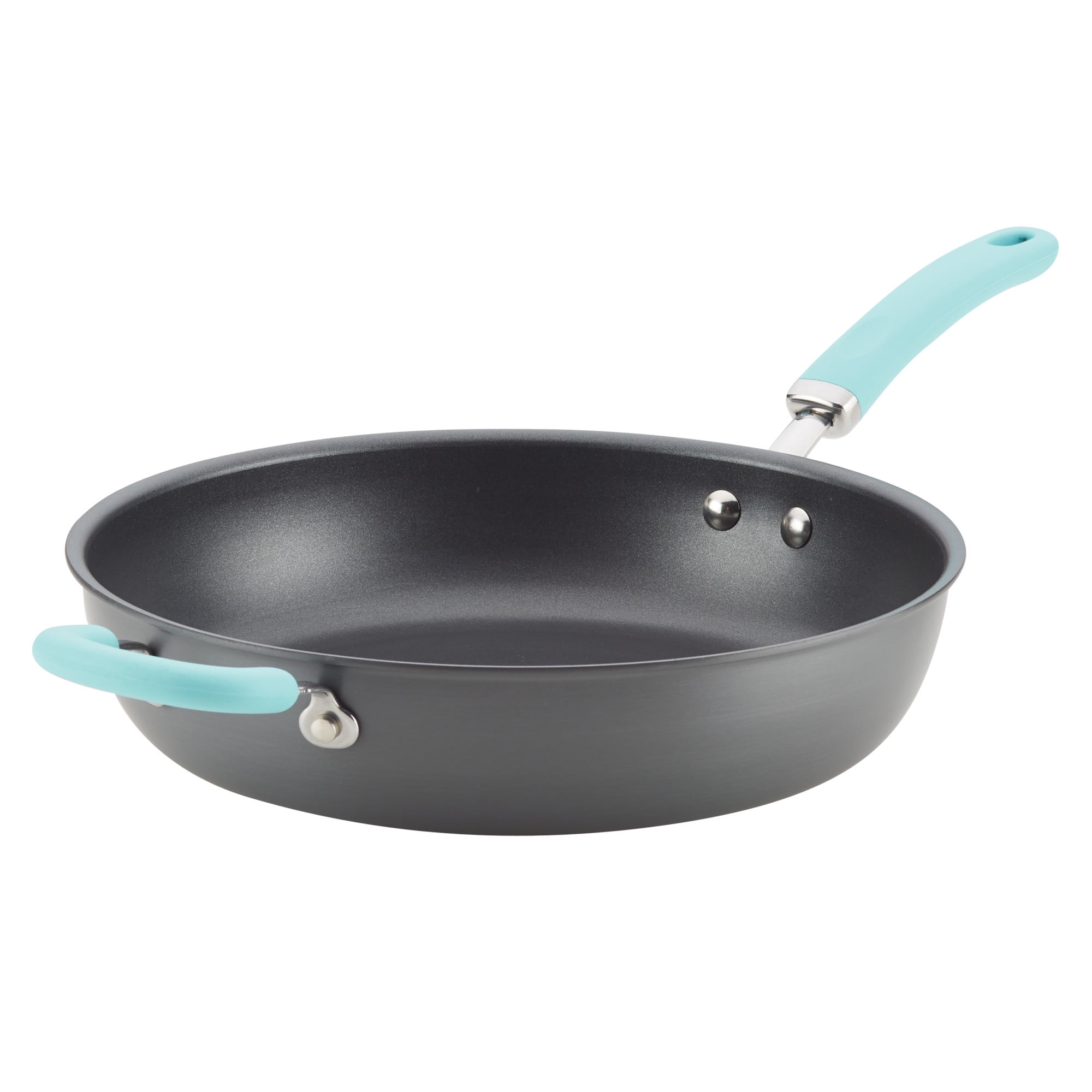 Rachael Ray Create Delicious 12.5" Nonstick Deep Frying Pan, Light Blue ...