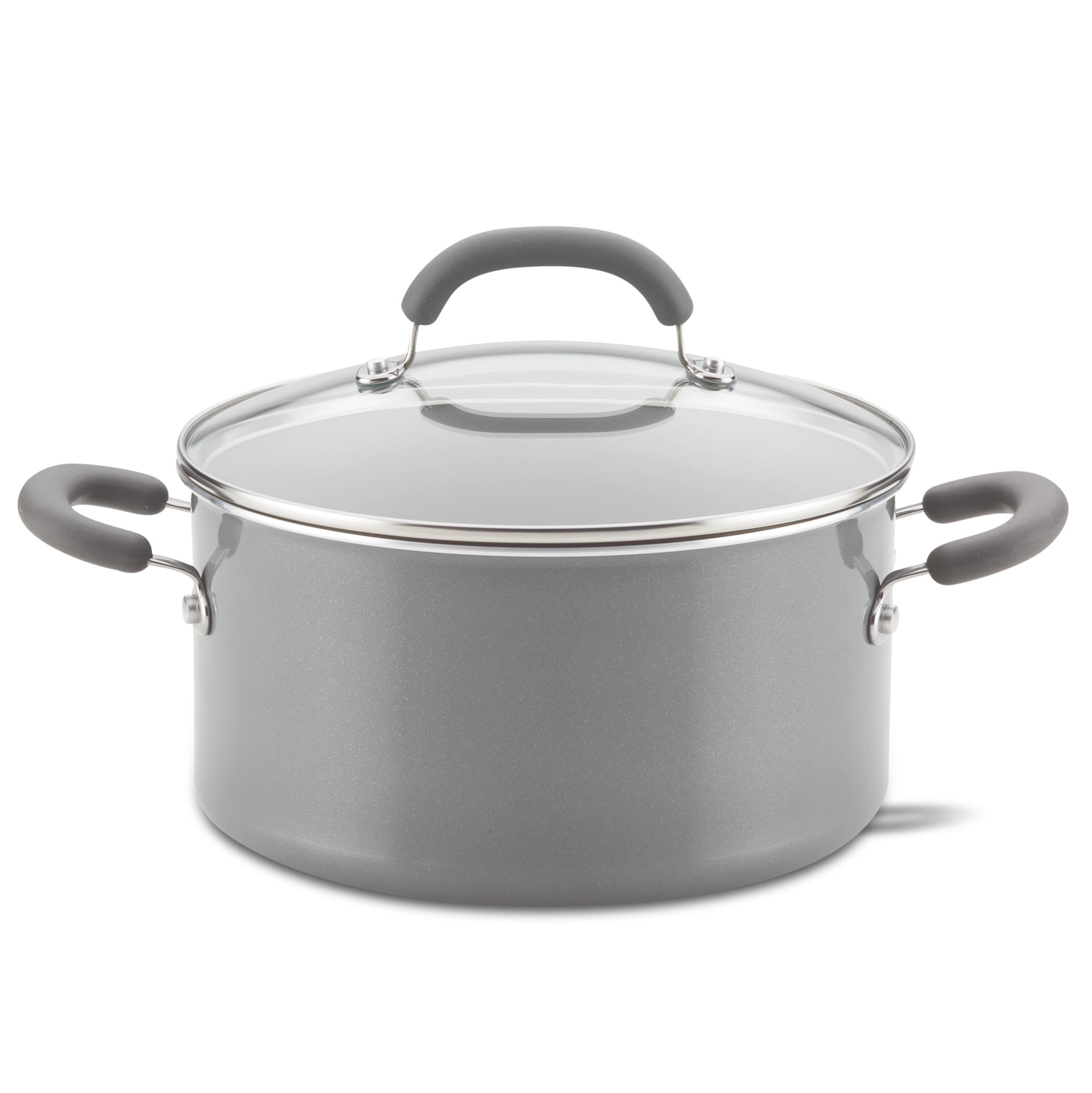 Rachael Ray Create Delicious 6 Quart Aluminum Nonstick Stockpot, Gray ...