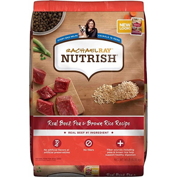 Nutrish Dry Dog Food, Beef, Pea, Brown Rice Recipe, Supports Healthy ...