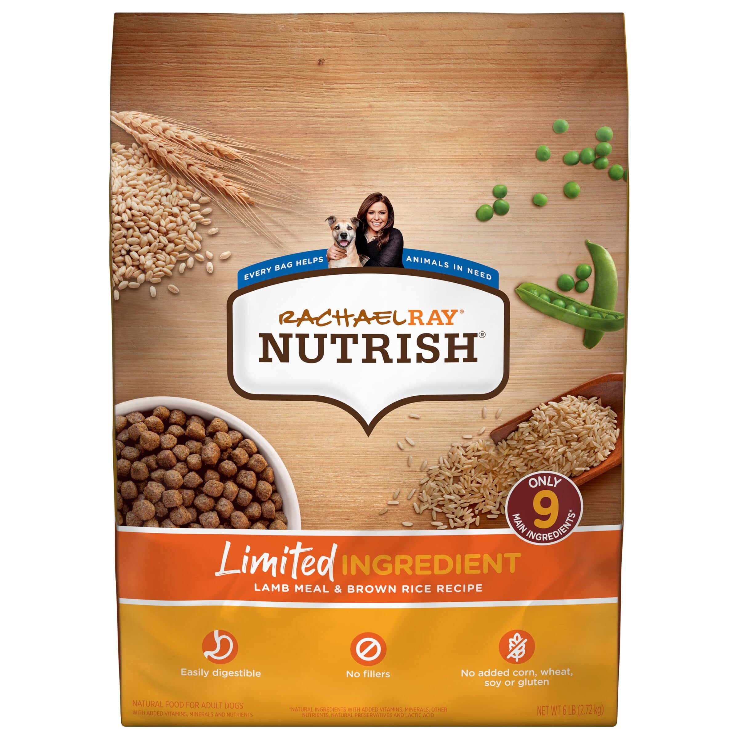 Rachael Ray Nutrish Limited MMF7 Ingredient Diet Lamb Meal & Brown Rice ...