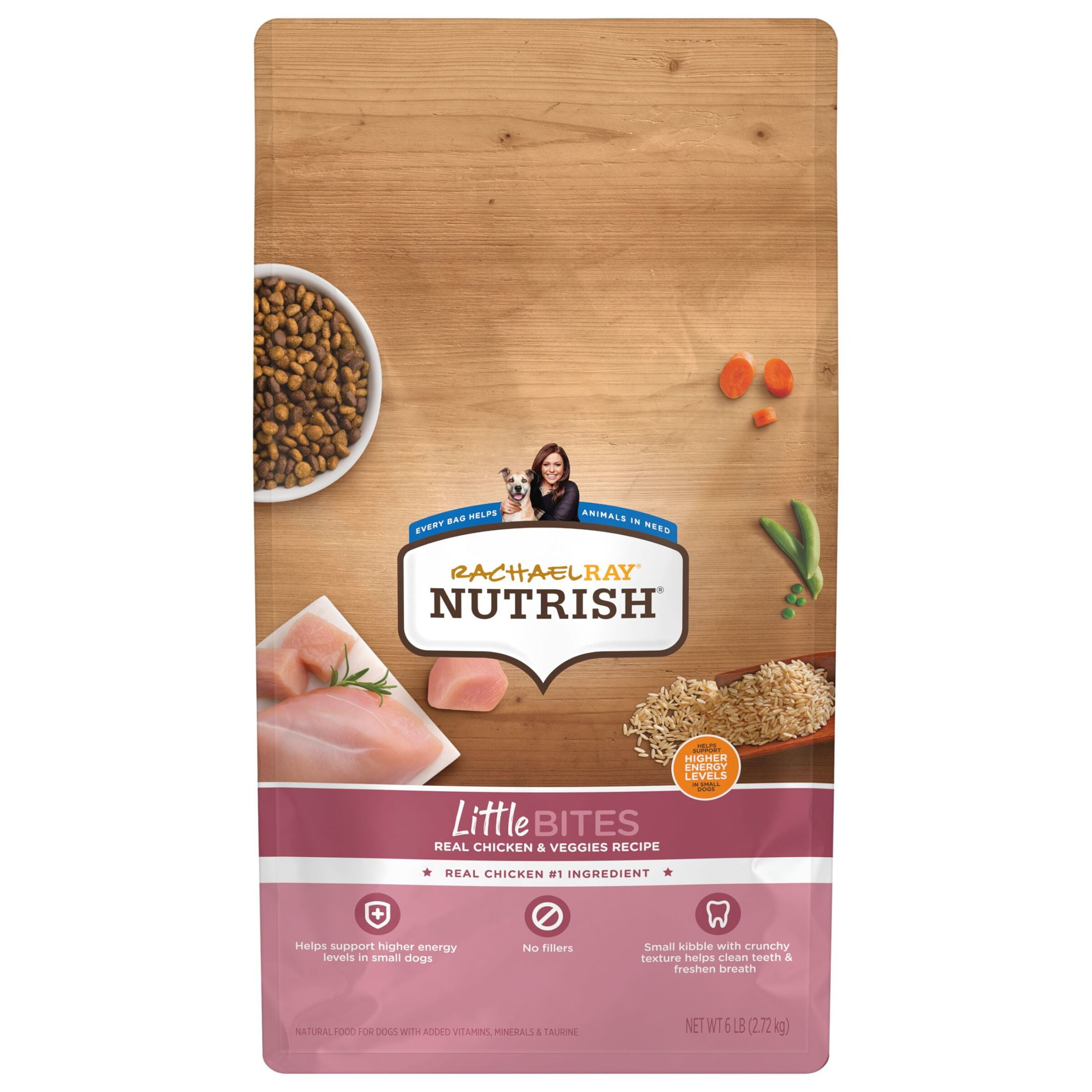 Rachael Ray Nutrish Little Bites Real Chicken & Veggies Recipe Dry Dog ...