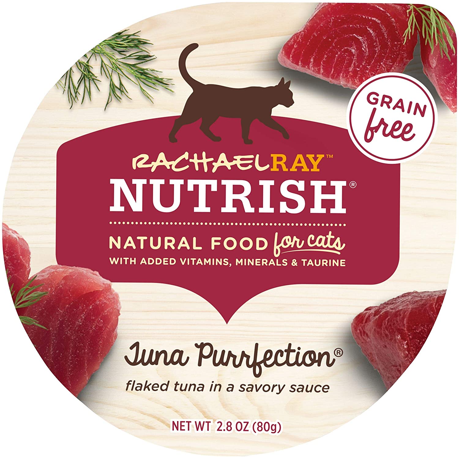 Rachael Ray Nutrish Natural Wet Cat Food, Tuna Purrfection Recipe, 2.8 ...