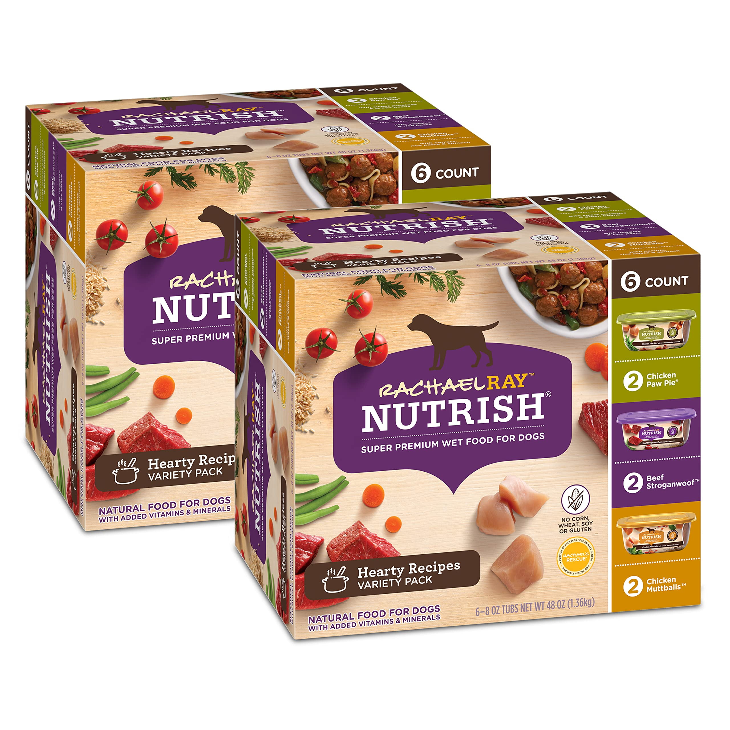 Rachael Ray Nutrish Premium Natural Wet Dog Food, Hearty Recipes ...