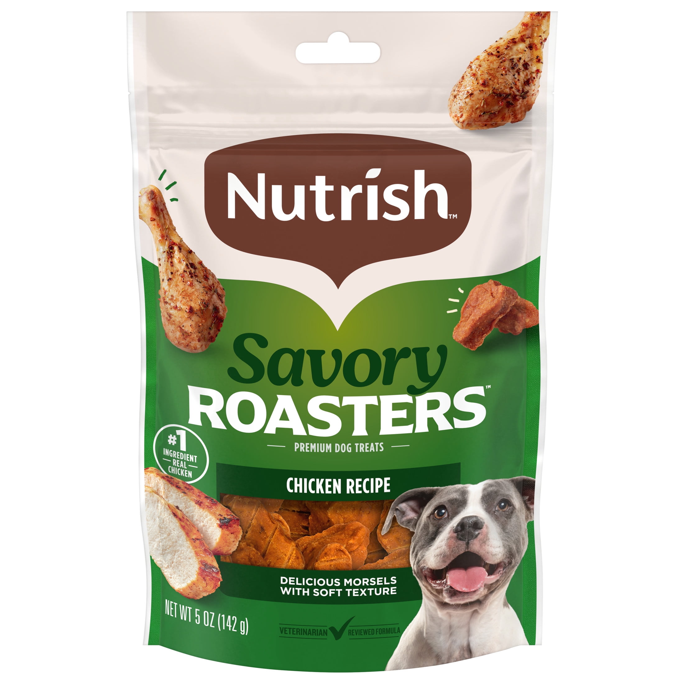Nutrish Savory Roasters Chicken Recipe Premium Dog Treats, 5 oz. Pouch ...
