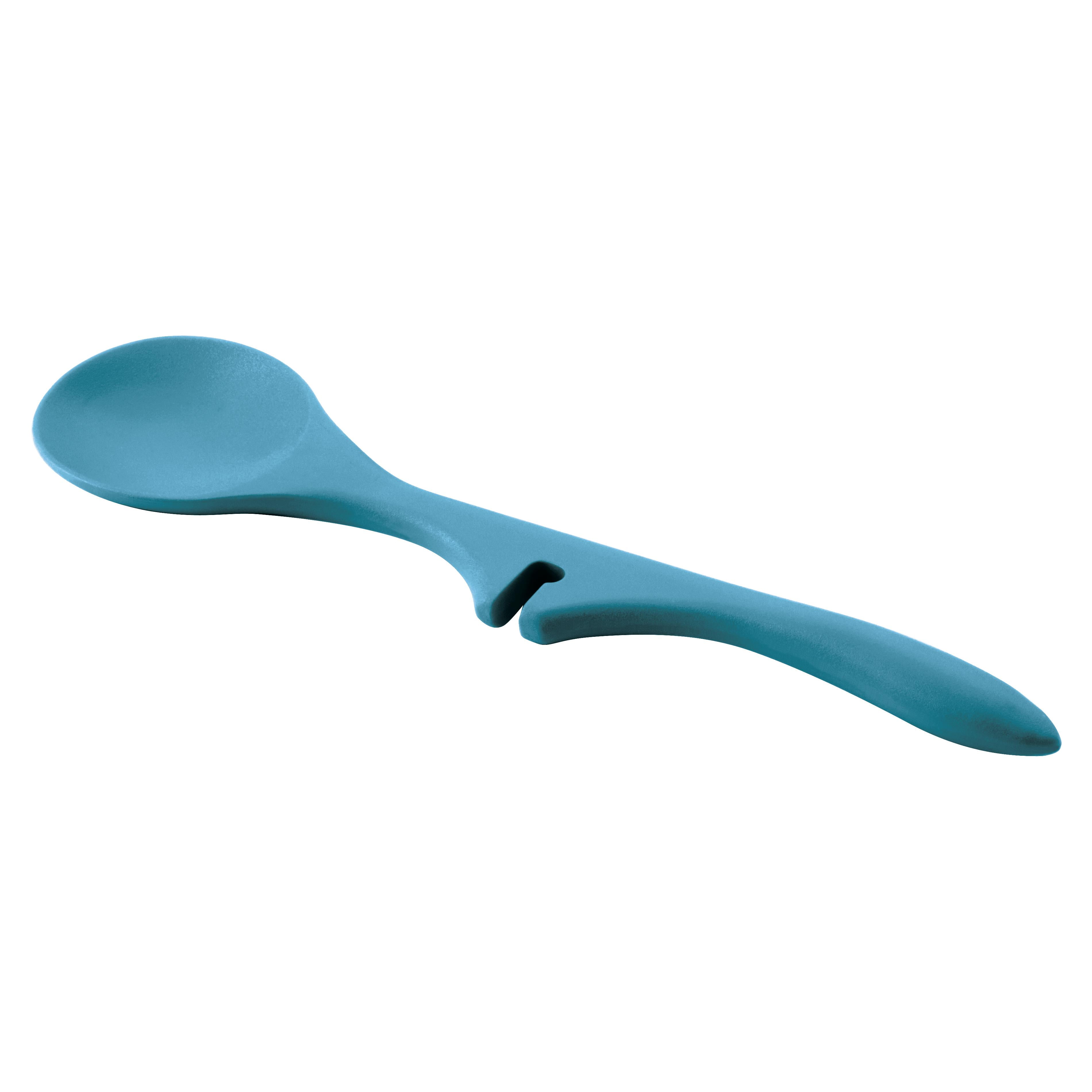 Rachael Ray Lazy Solid Spoon Turquoise, Silicone Heat Resistant Kitchen ...