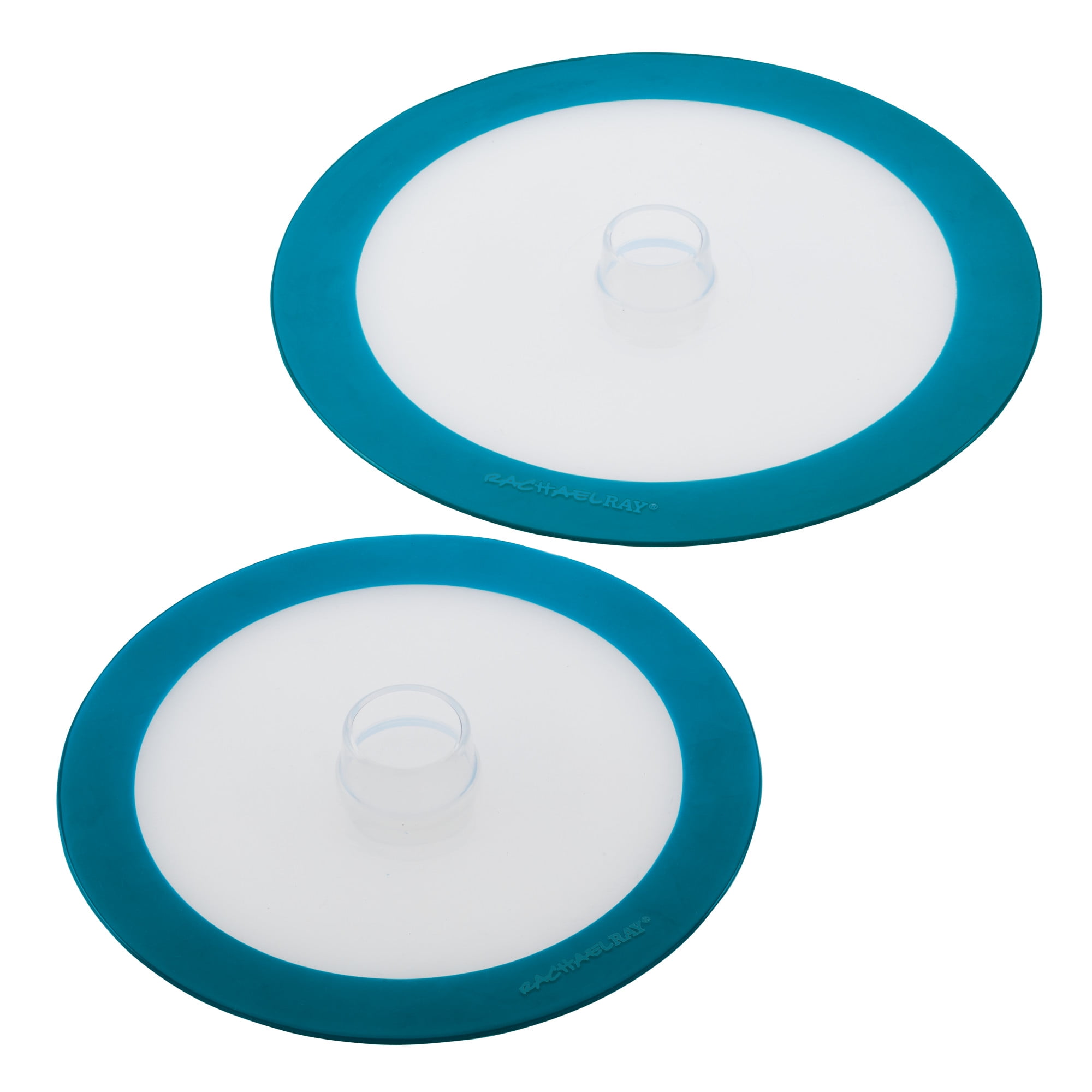 Rachael Ray Tools and Gadgets Silicone Suction Lid Set, 2-Piece, Teal ...