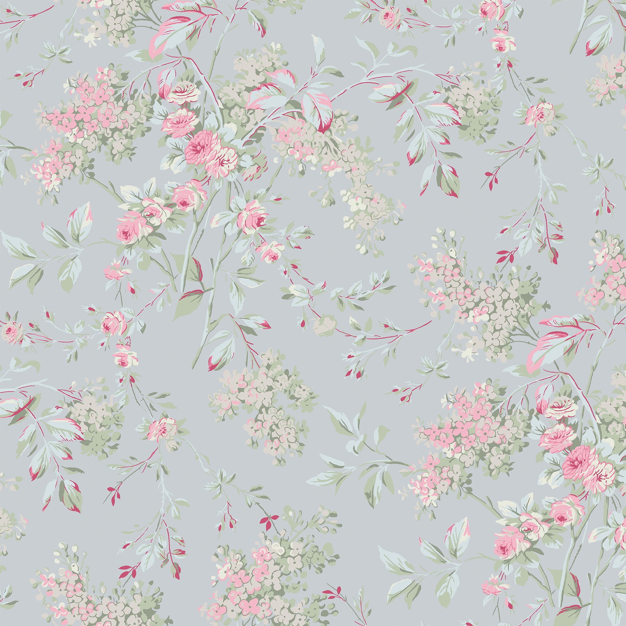 Rachel Ashwell Chelsea Blue Wallpaper - Walmart.com