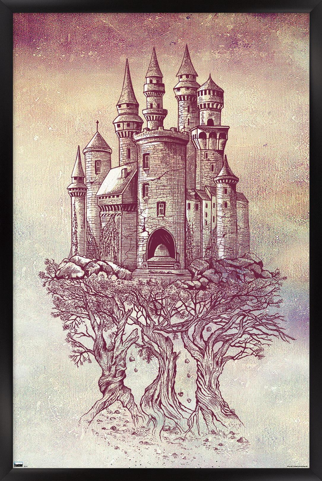 Rachel Caldwell - Warrior Owl On Orange Wall Poster, 22.375" x 34 ...