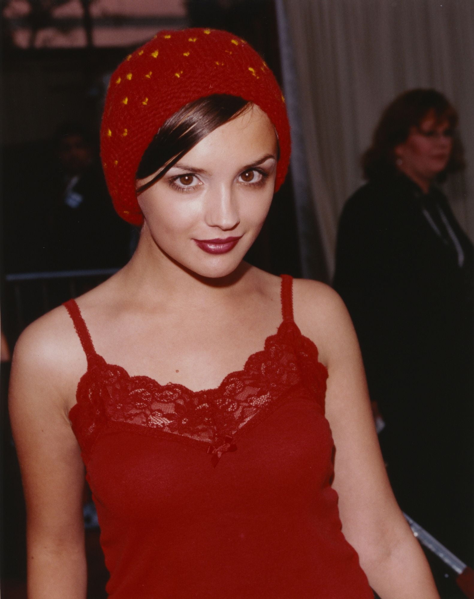 Rachel Cook Posed wearing Red Lace Dress with Bandana Photo Print (24 x ...