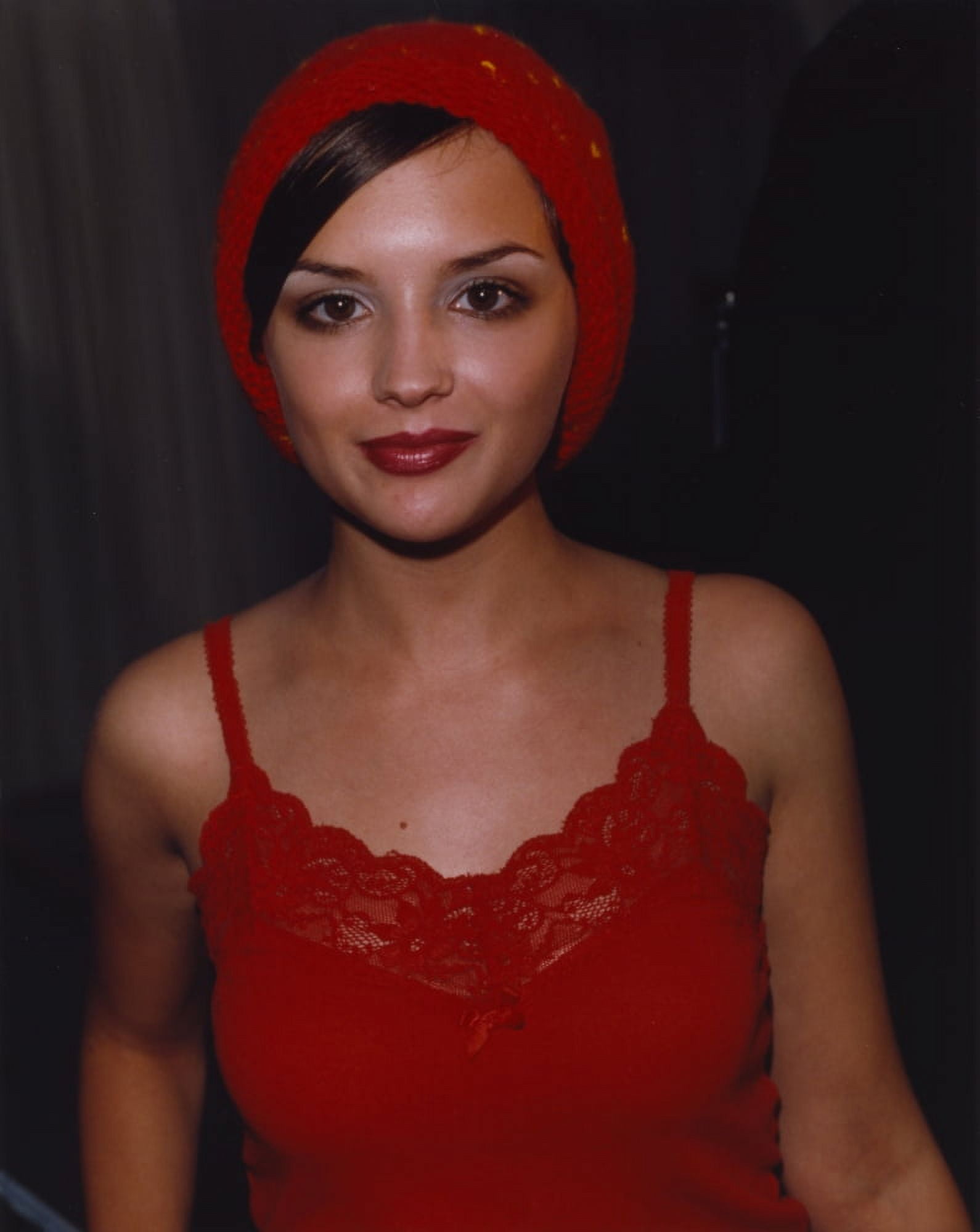 Rachel Cook smiling in Red Lace Dress with Bandana Photo Print (24 x 30 ...