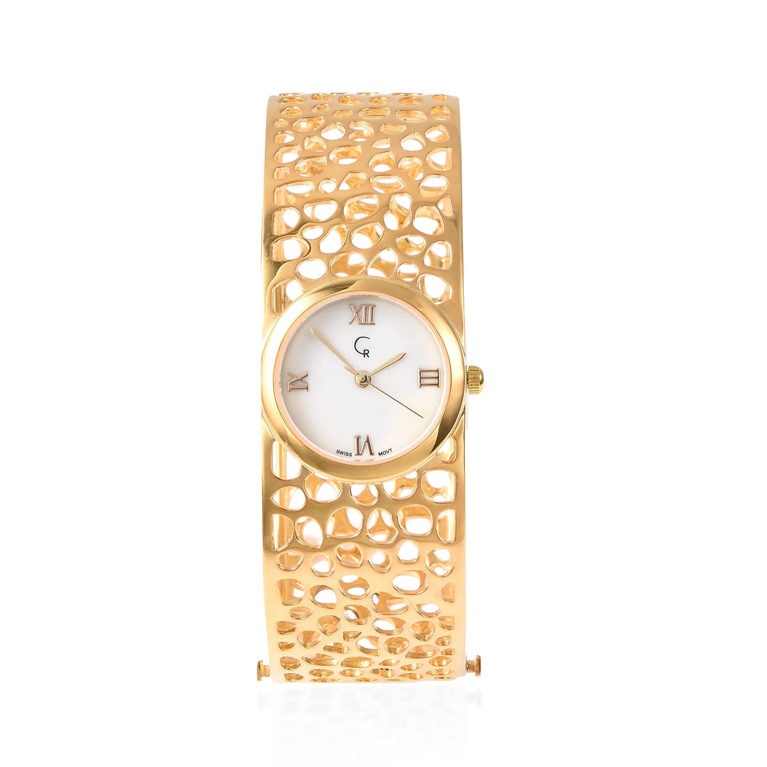 Rachel Galley Movement 14K Yellow Gold over Sterling Silver Watch Sz 7. ...