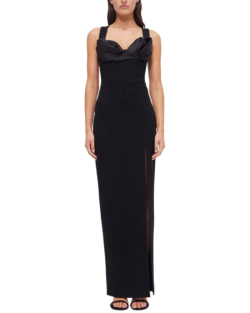 Rachel Gilbert womens Alaric Wool & Silk-Blend Gown, AU 3 / US 8, Black ...