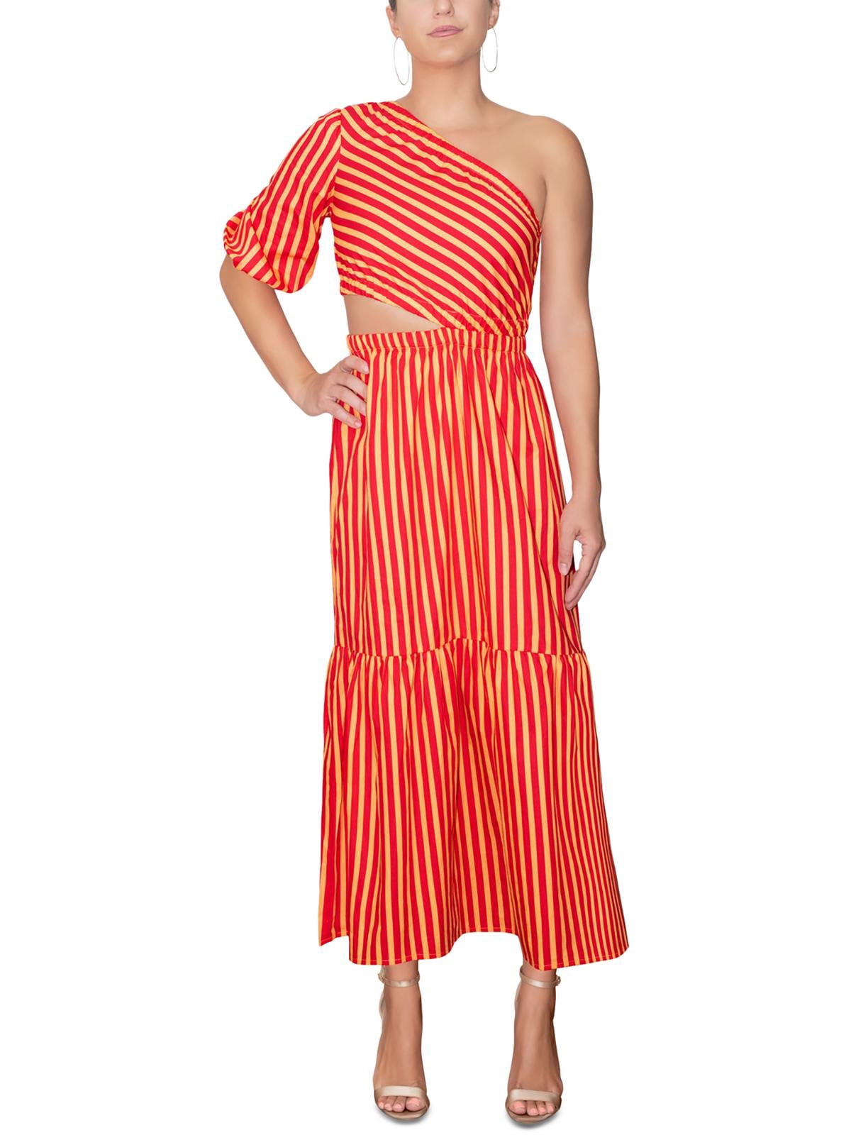 Rachel Rachel Roy Womens Cotton One-Shoulder Maxi Dress - Walmart.com