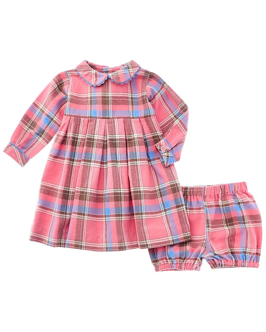 Rachel Riley girls Checked Pleated Dress & Bloomer Set, 18M - Walmart.com