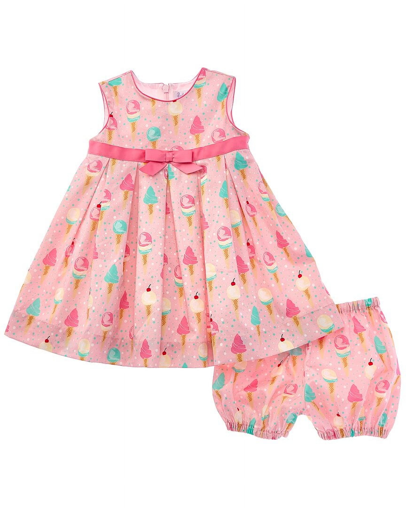 Rachel Riley girls Ice Cream Dress & Bloomer Set, 6M - Walmart.com