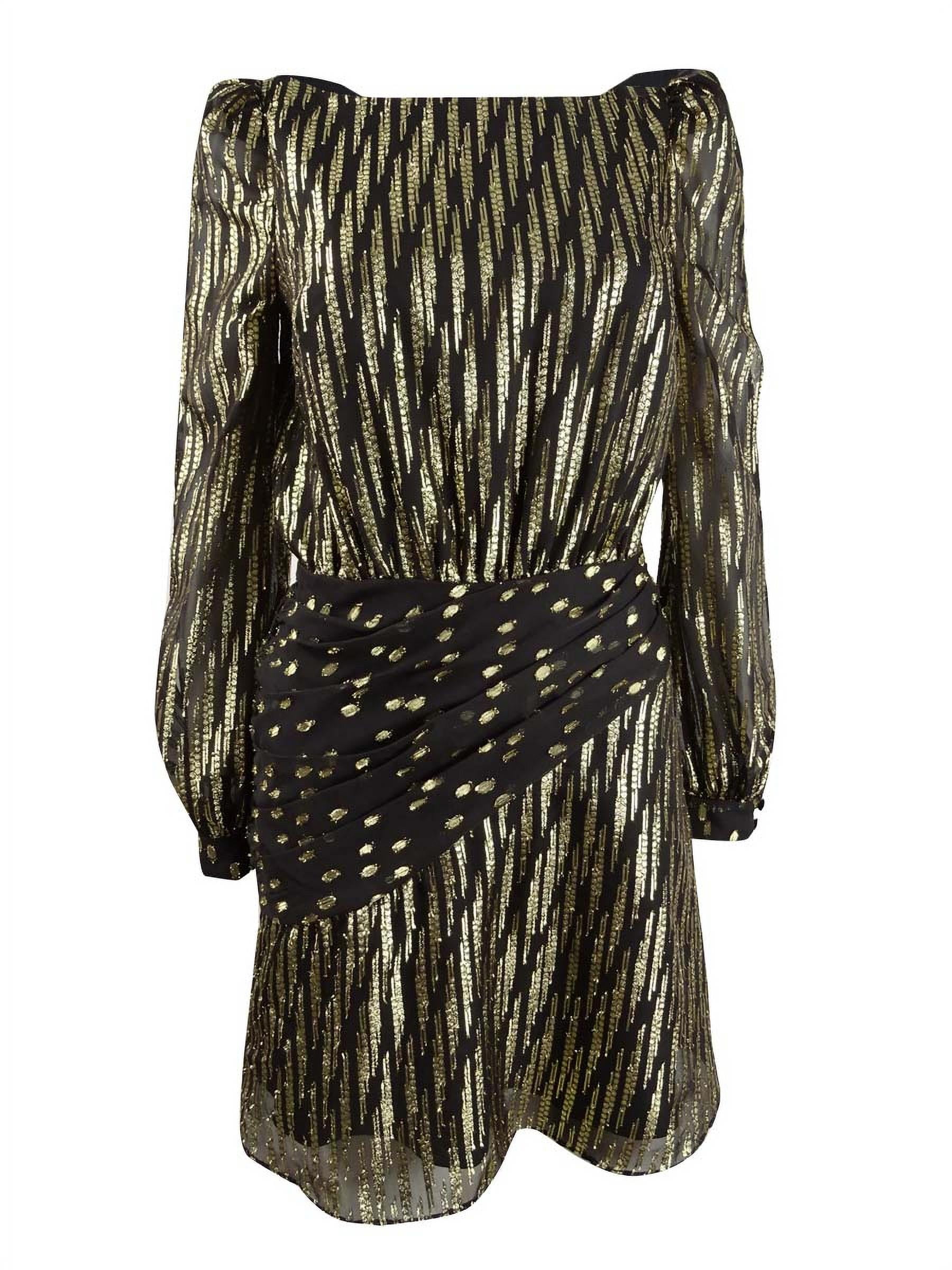 Rachel Zoe Women's Illusion-Mesh Mini Dress (2, Black/Gold) - Walmart.com