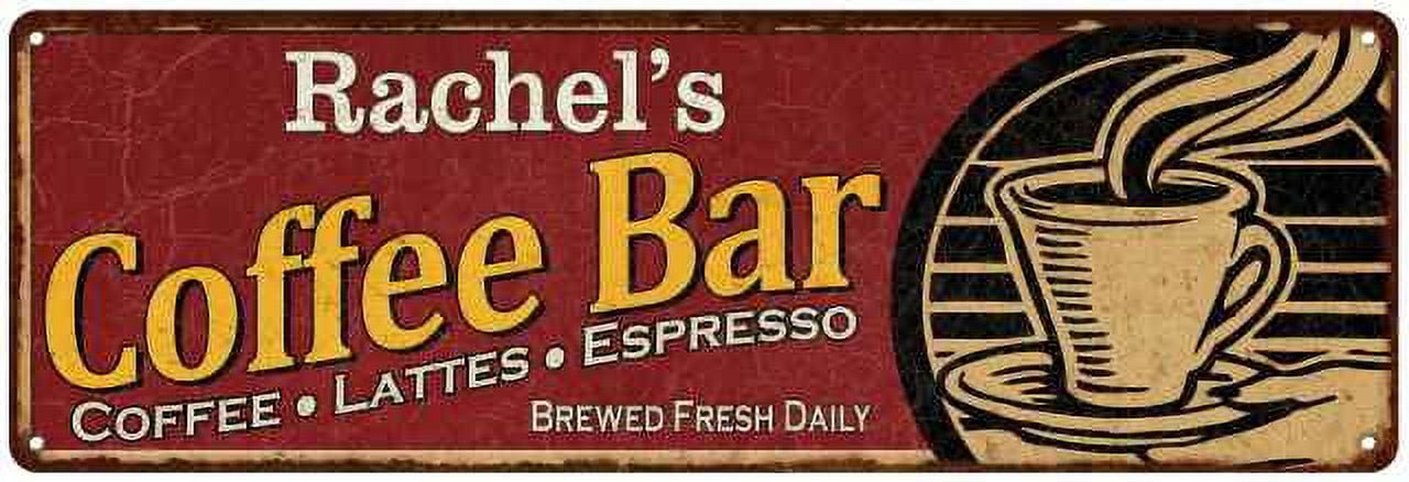Rachel's Coffee Bar Red Sign Kitchen Gift 8x24 108240006080 - Walmart.com