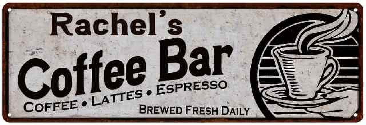 Rachel's Coffee Bar Sign Kitchen Decor 8x24 108240007080 - Walmart.com