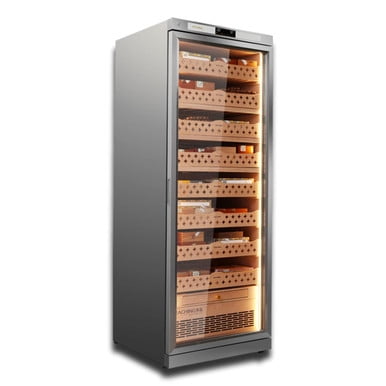 Raching CT48A Climate Control Silver Stainless Steel 4,000-Cigar ...