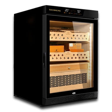 Raching MON800A Climate Control Black Wood 600-Cigar Electric Humidor ...