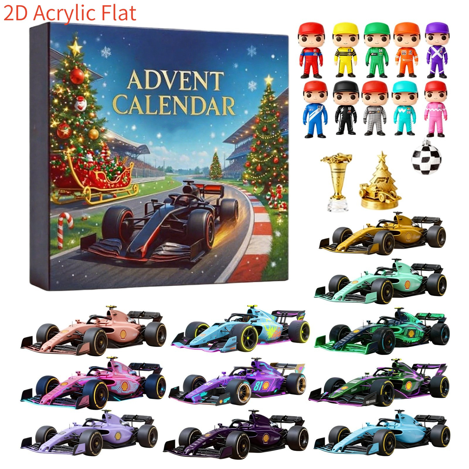 Racing 2025 Christmas Advent Calendar - 24 Days Christmas Countdown ...