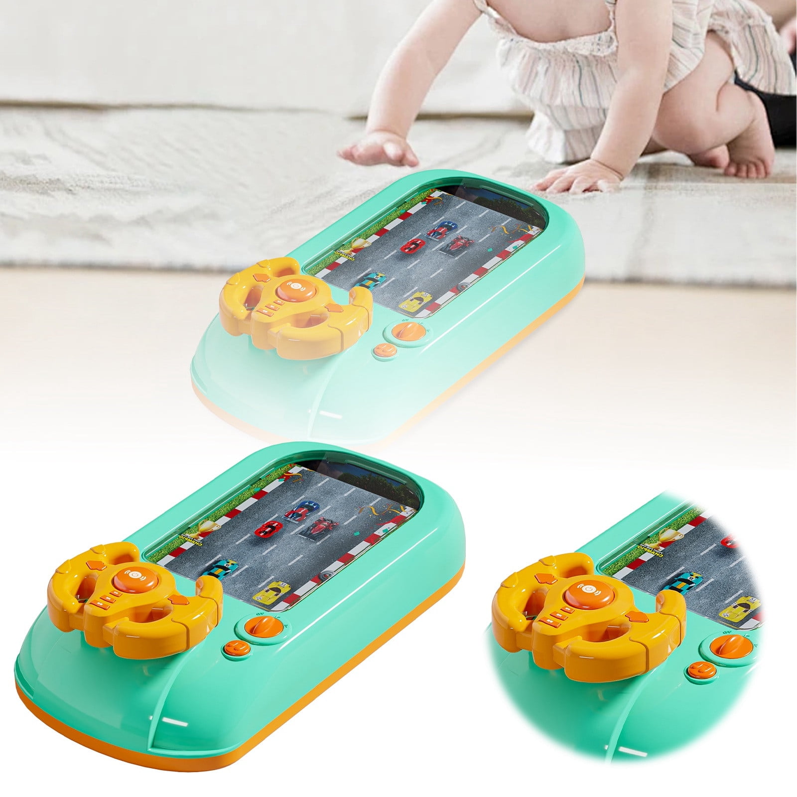 Racing Adventure Car Steering Wheel Toy,2025 New Musical Interactive ...