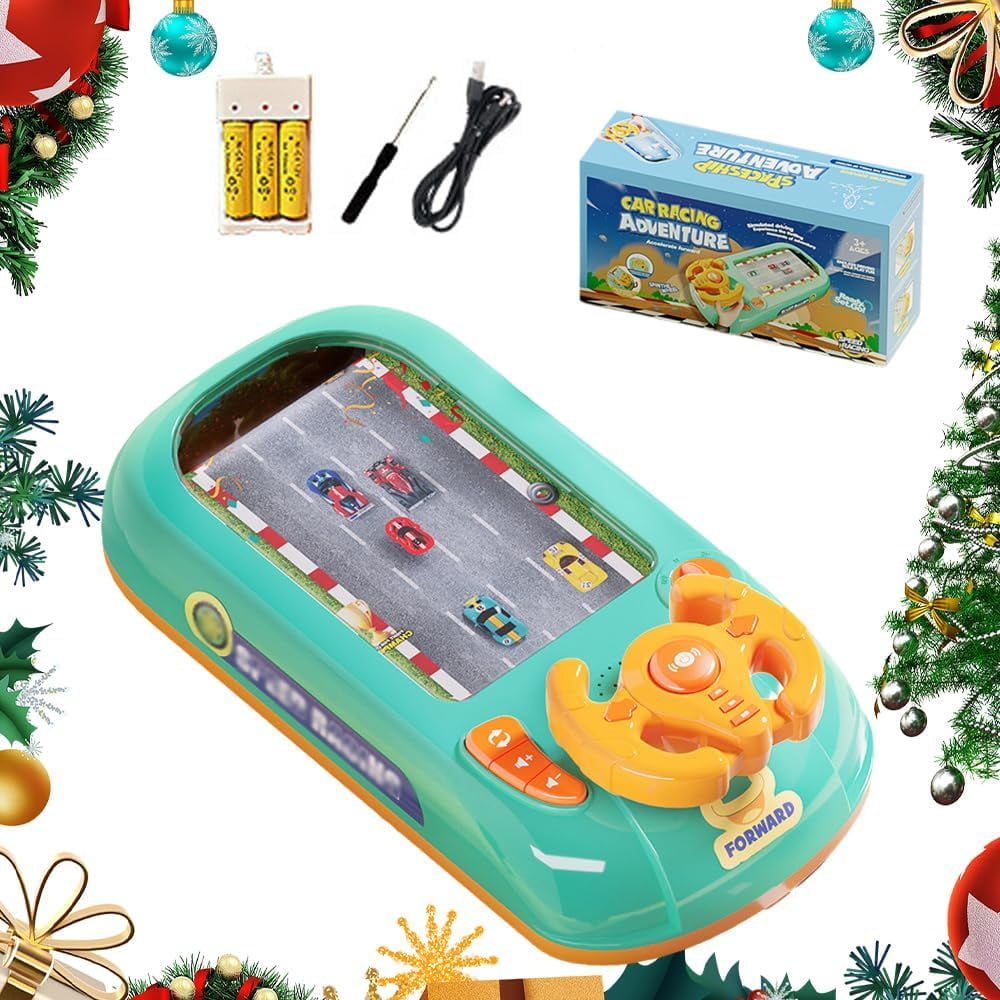 Racing Adventure Car Steering Wheel Toy, 2025 New Musical Interactive Simulation Racing Toy ...