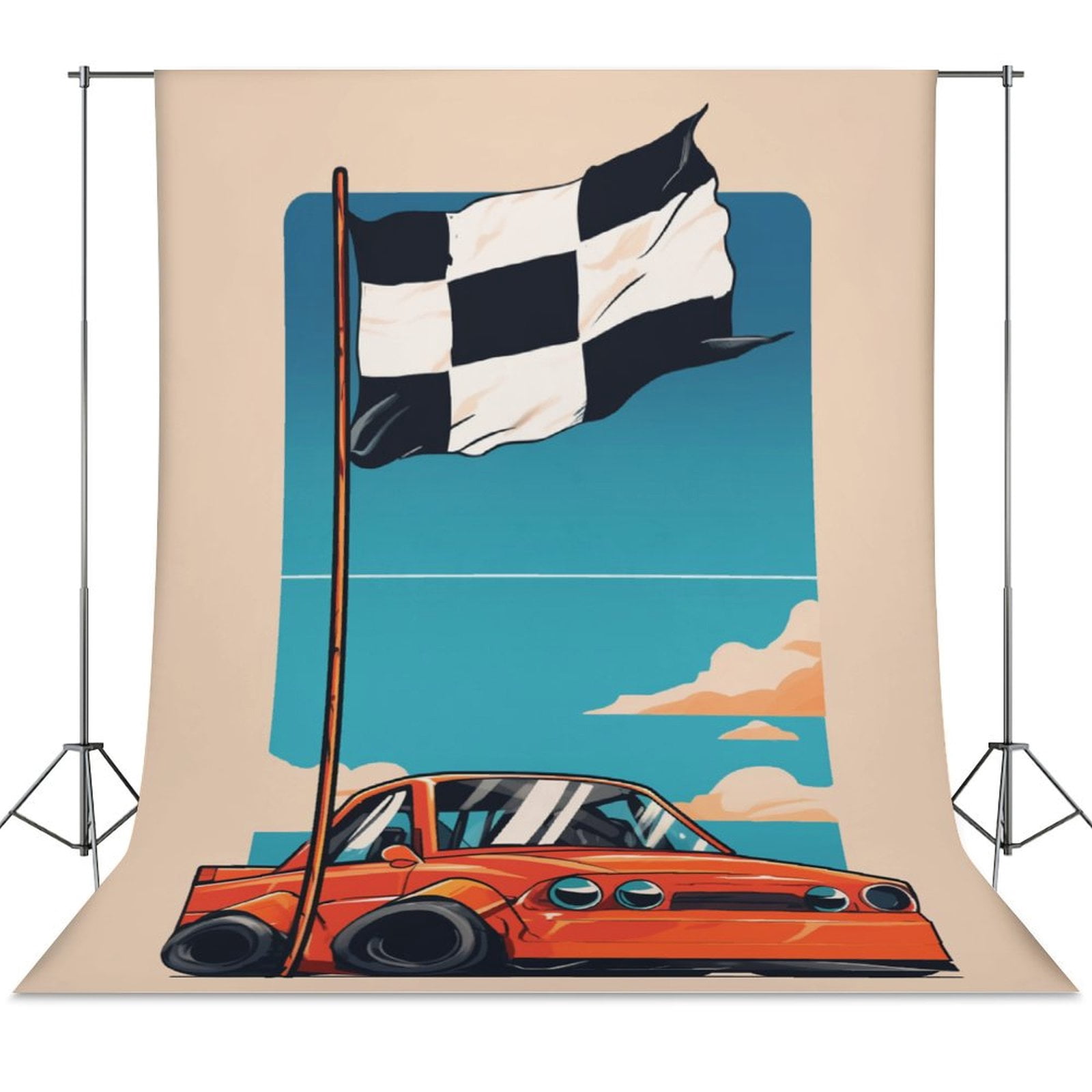 Racing And Flag Spring Backdrop Backdrops for Photography Photo ...