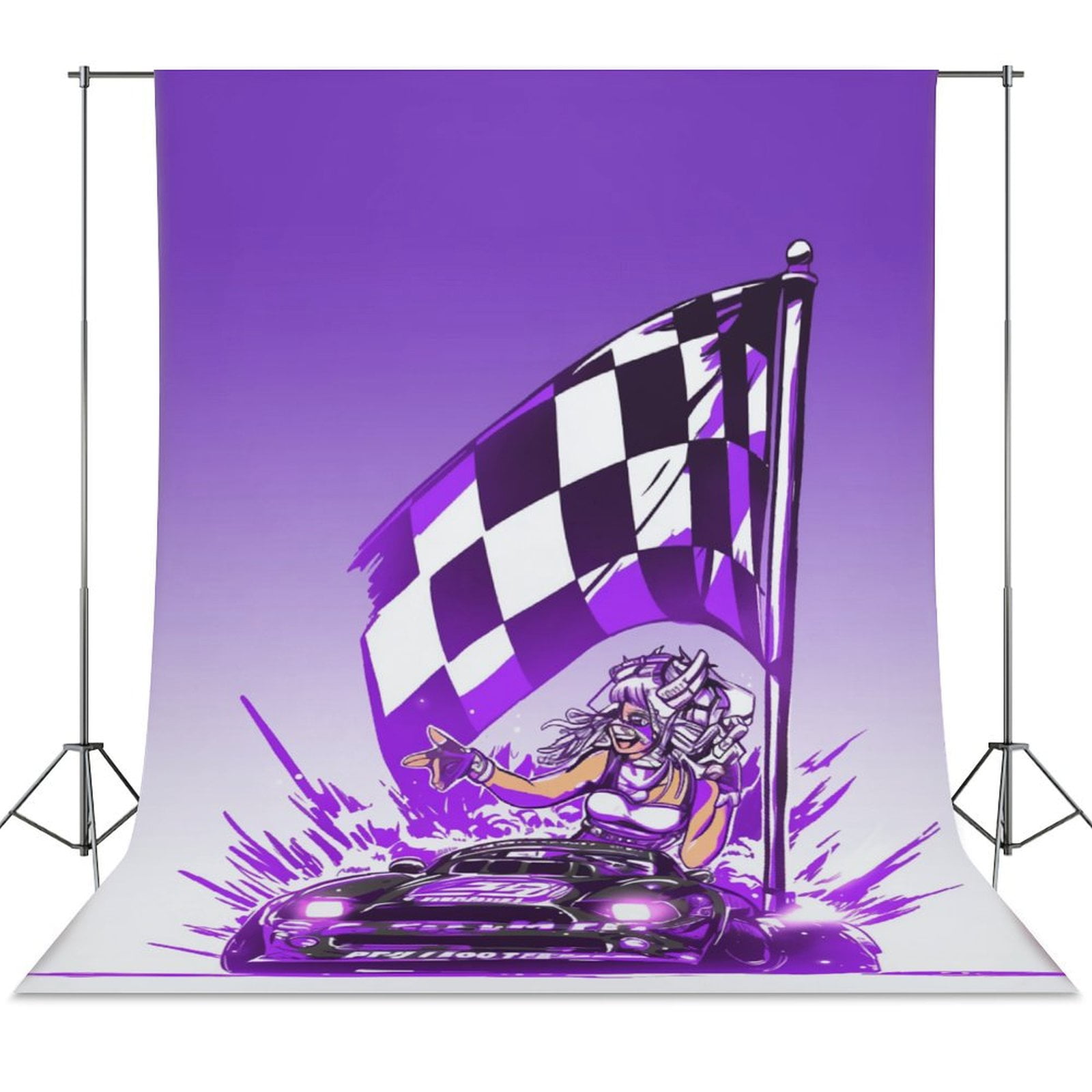 Racing And Flag Spring Wall Backdrop Background Floral Backdrops 5x7FT ...
