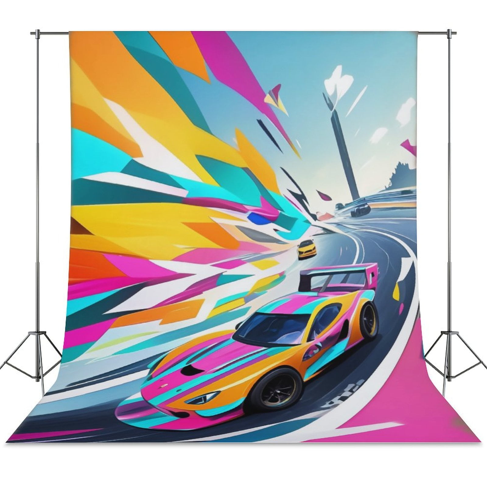 Racing And Flag Spring Wall Backdrop Background Floral Backdrops 5x7FT ...