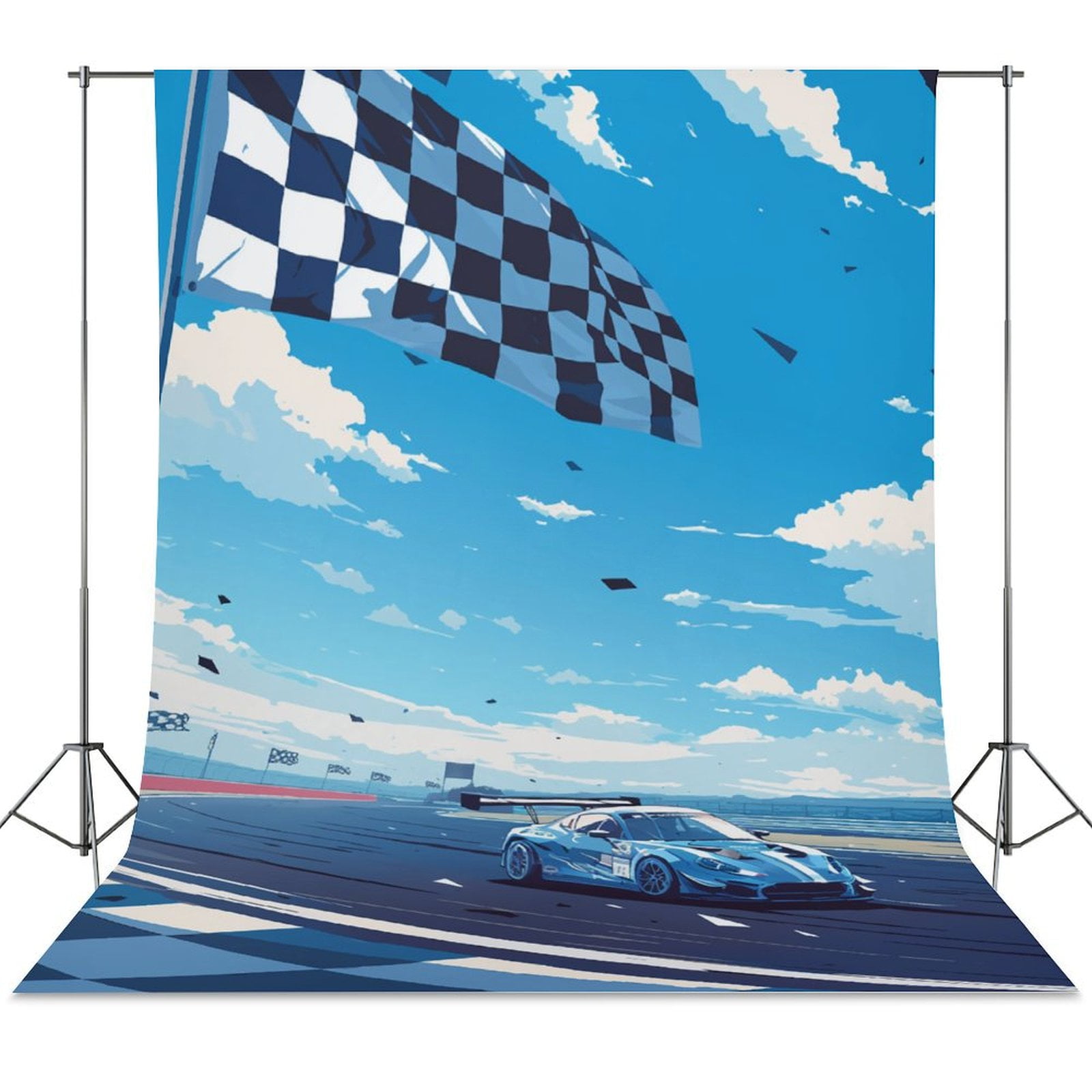 Racing And Flag Spring Wall Backdrop Background Floral Backdrops 5x7FT ...