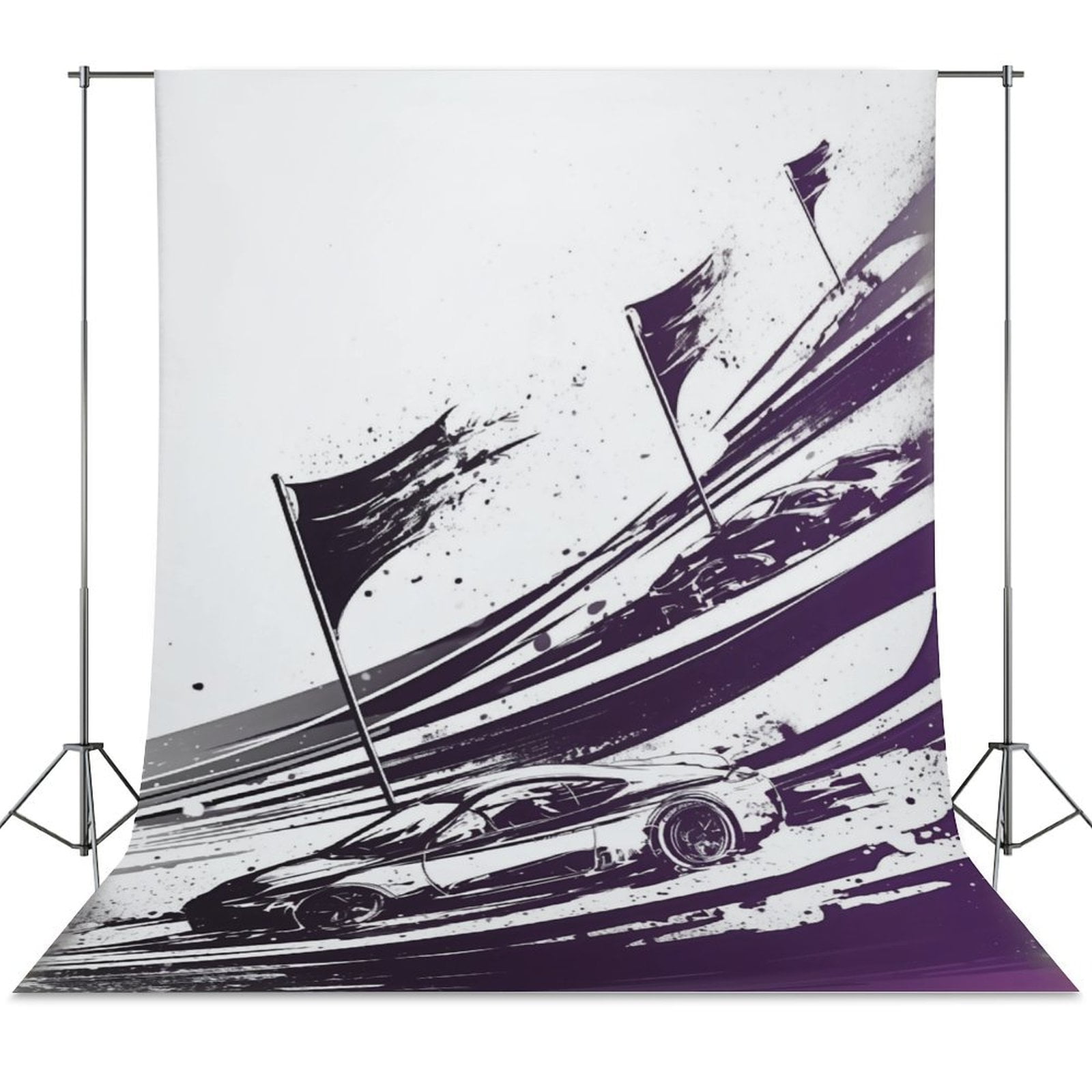 Racing And Flag Spring Wall Backdrop Background Floral Backdrops 5x7FT ...