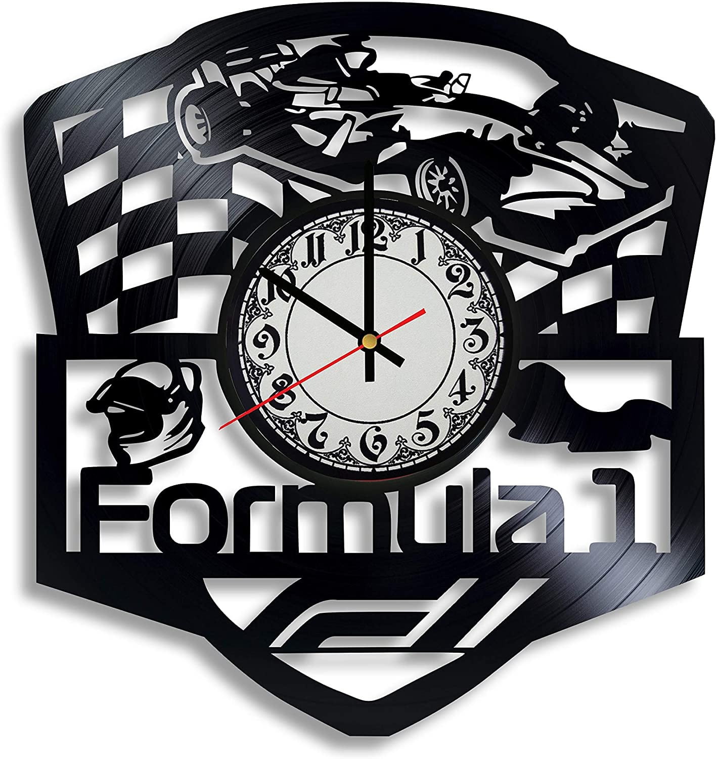 Racing Art Vinyl Wall Clock - Race car Decor, Monaco Grand Prix Art ...