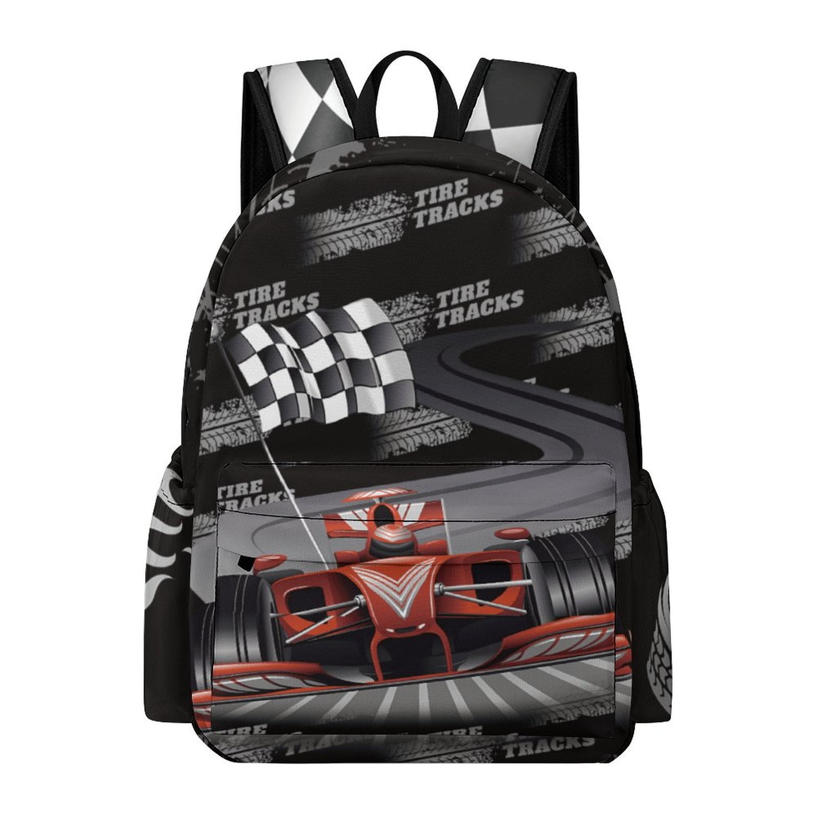 Racing Backpack 17 Inch Casual Daily Commuter Oxford Fabric Backpack ...