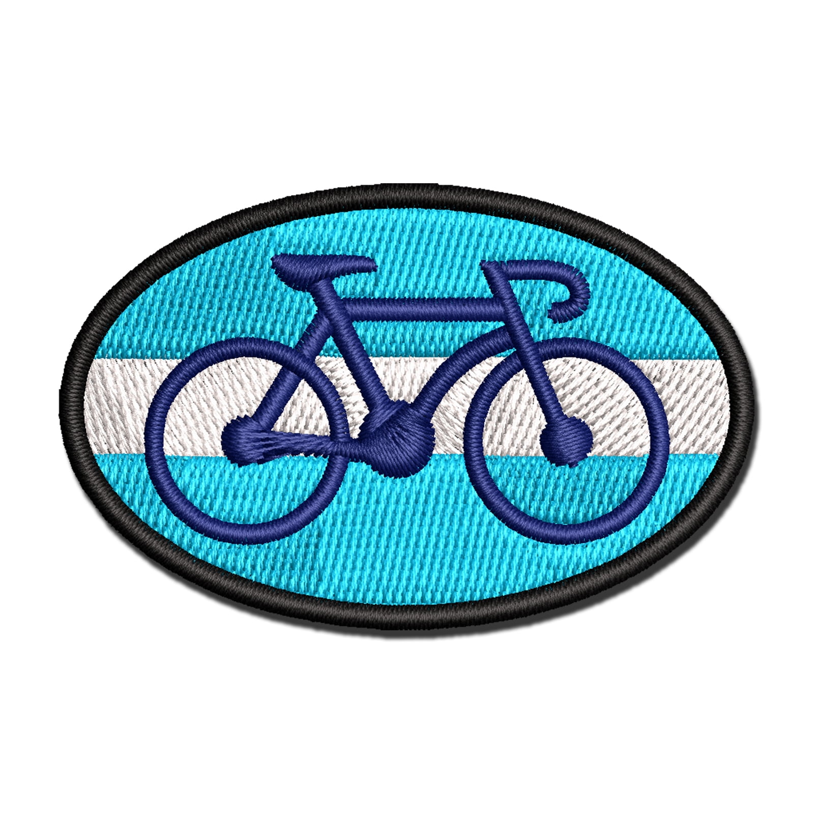 Racing Bike Bicycle Cyclist Cycling Applique Multi-Color Embroidered ...
