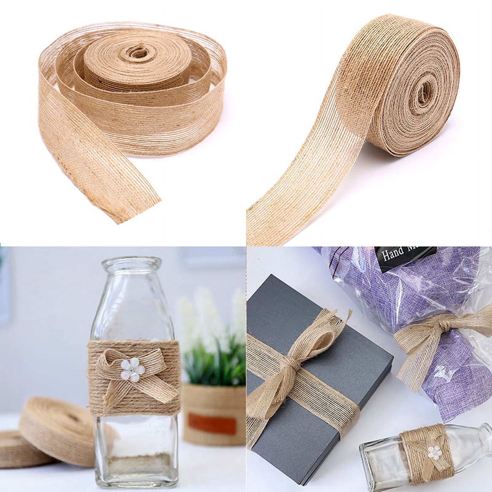 Racing Butterfly 10M Burlap Ribbon Natural Vintage Jute Rope Craft Gift ...