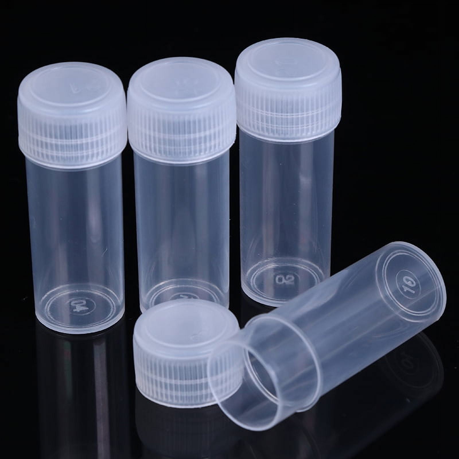 Racing Butterfly 10Pcs 5ml Plastic Test Tubes Vials Sample Container ...