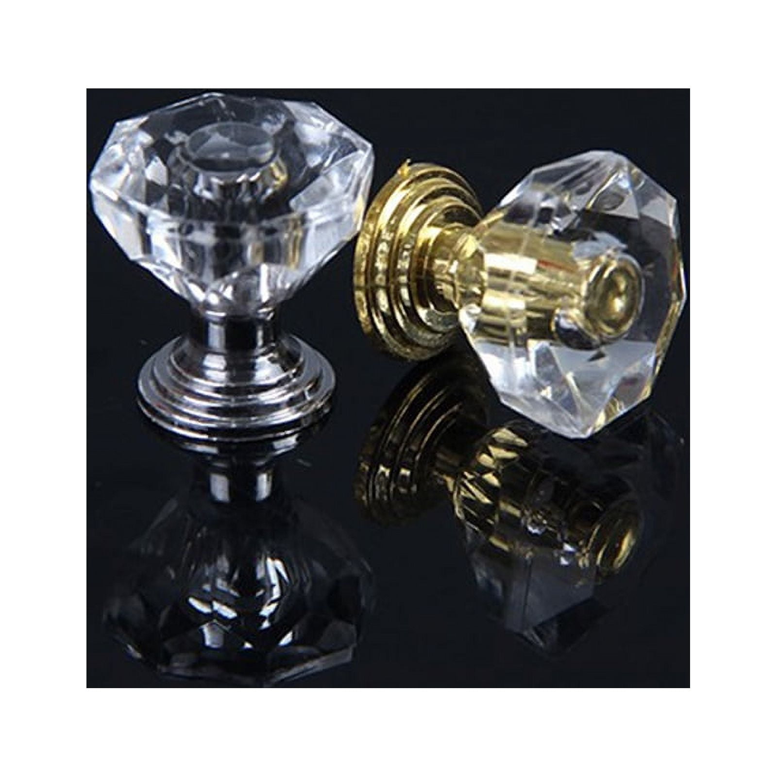 Racing Butterfly 10Pcs Acrylic Crystal Knobs Cupboard Drawer Pull Handle Door Knob Diamond ...