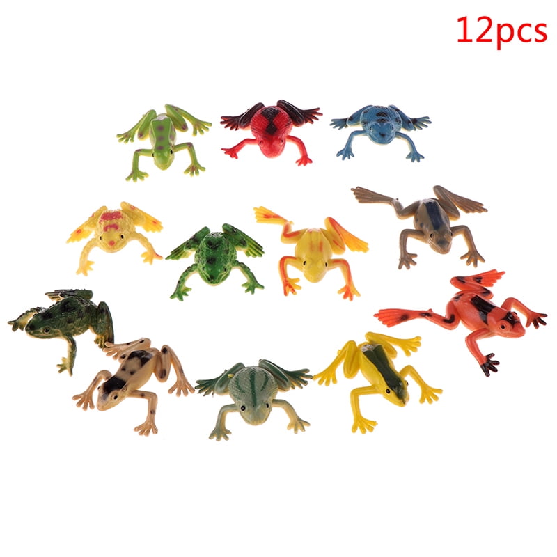 Racing Butterfly 12pcs frogs model action toy figures learning ...