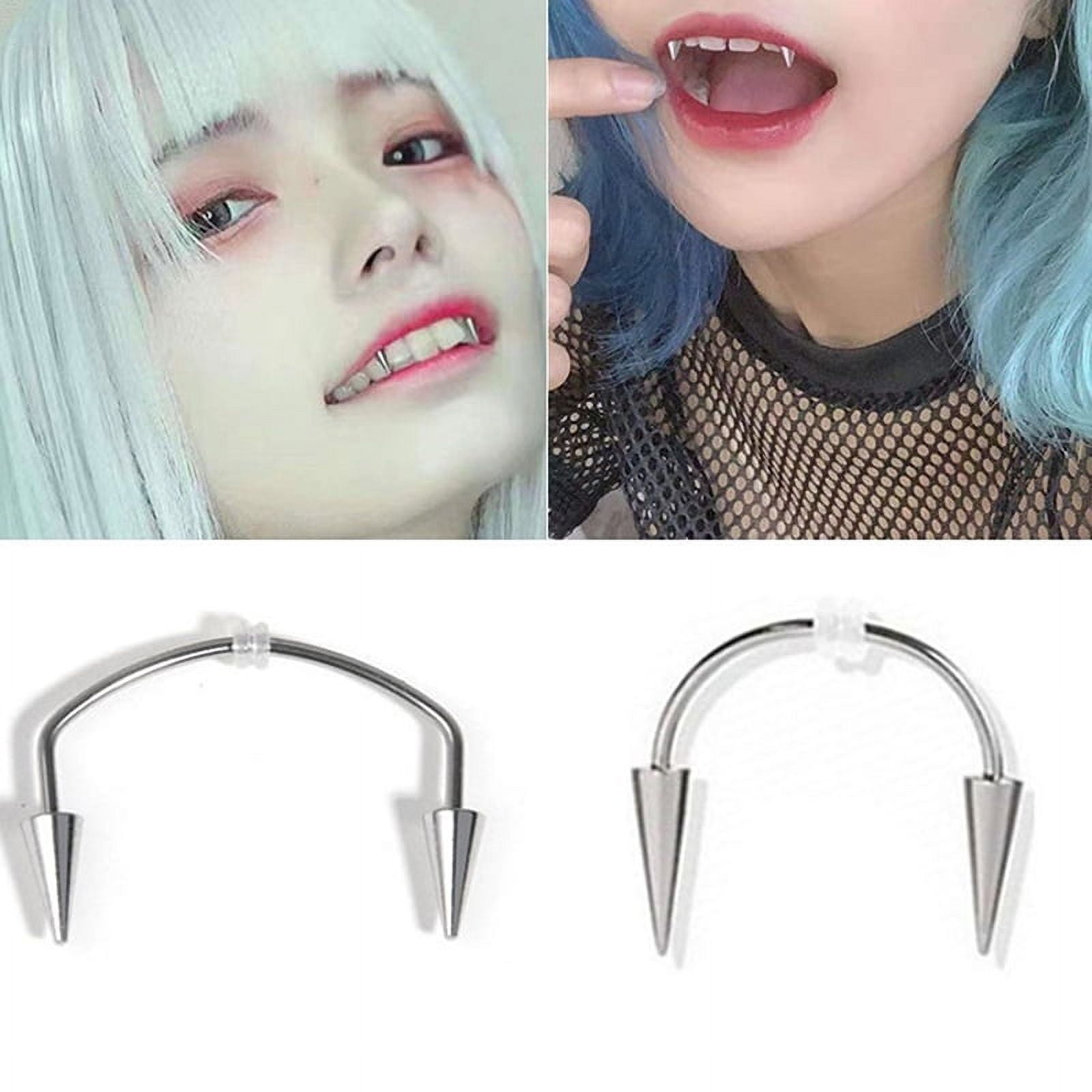 Racing Butterfly 1PC Titanium Steel C Rod Vampire Fangs Tooth Lips ...