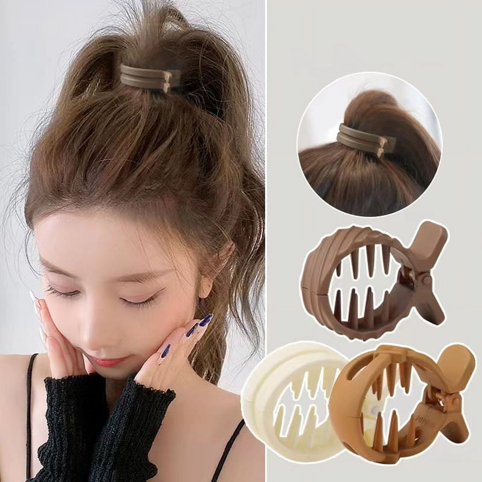 Racing Butterfly 1Pc High Ponytail Fixed Claw Clip Round Hairpin Female ...