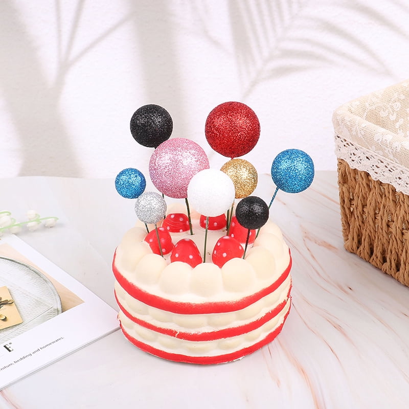Racing Butterfly 20Pcs Mixed Size Colorful Ball Cake Topper Birthday ...