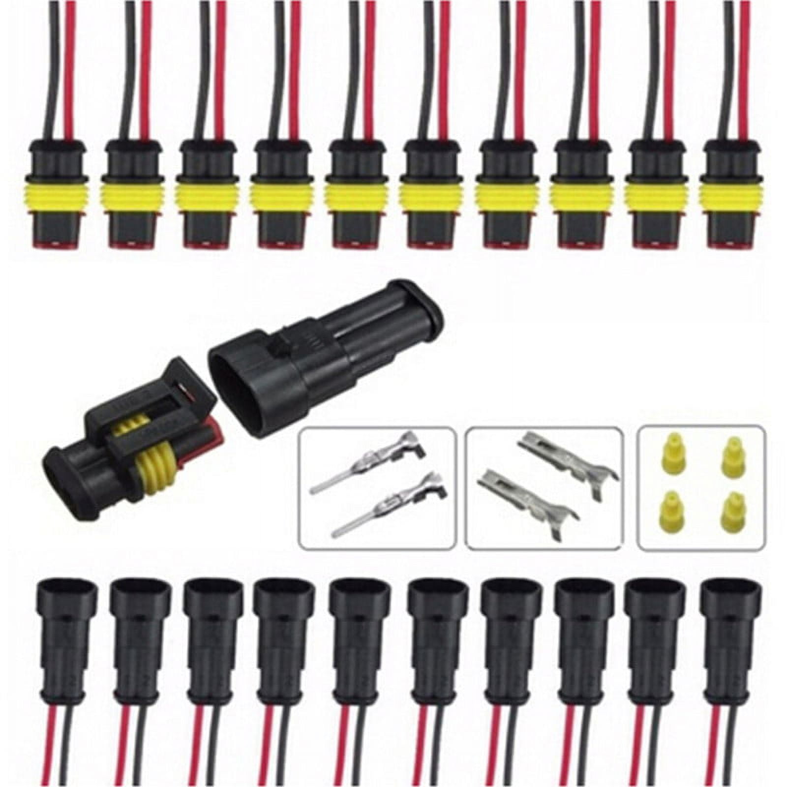 Racing Butterfly 5x 2Pin Car Waterproof Electrical Connector Plug With ...
